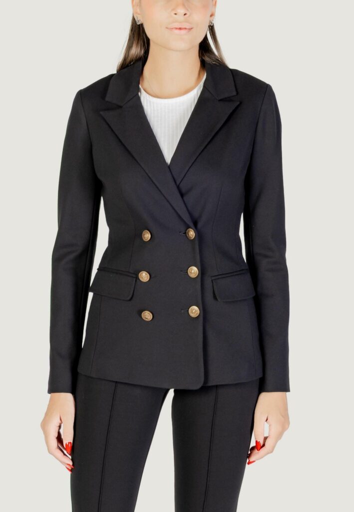 Giacca Guess maelice double breast blazer Nero | W5YN39 KCMU2 | Ultima ...