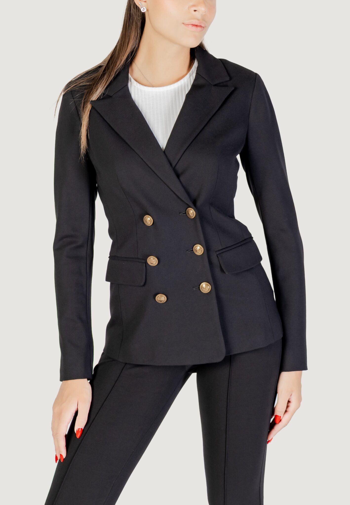 Giacca Guess maelice double breast blazer Nero | W5YN39 KCMU2 | Ultima ...