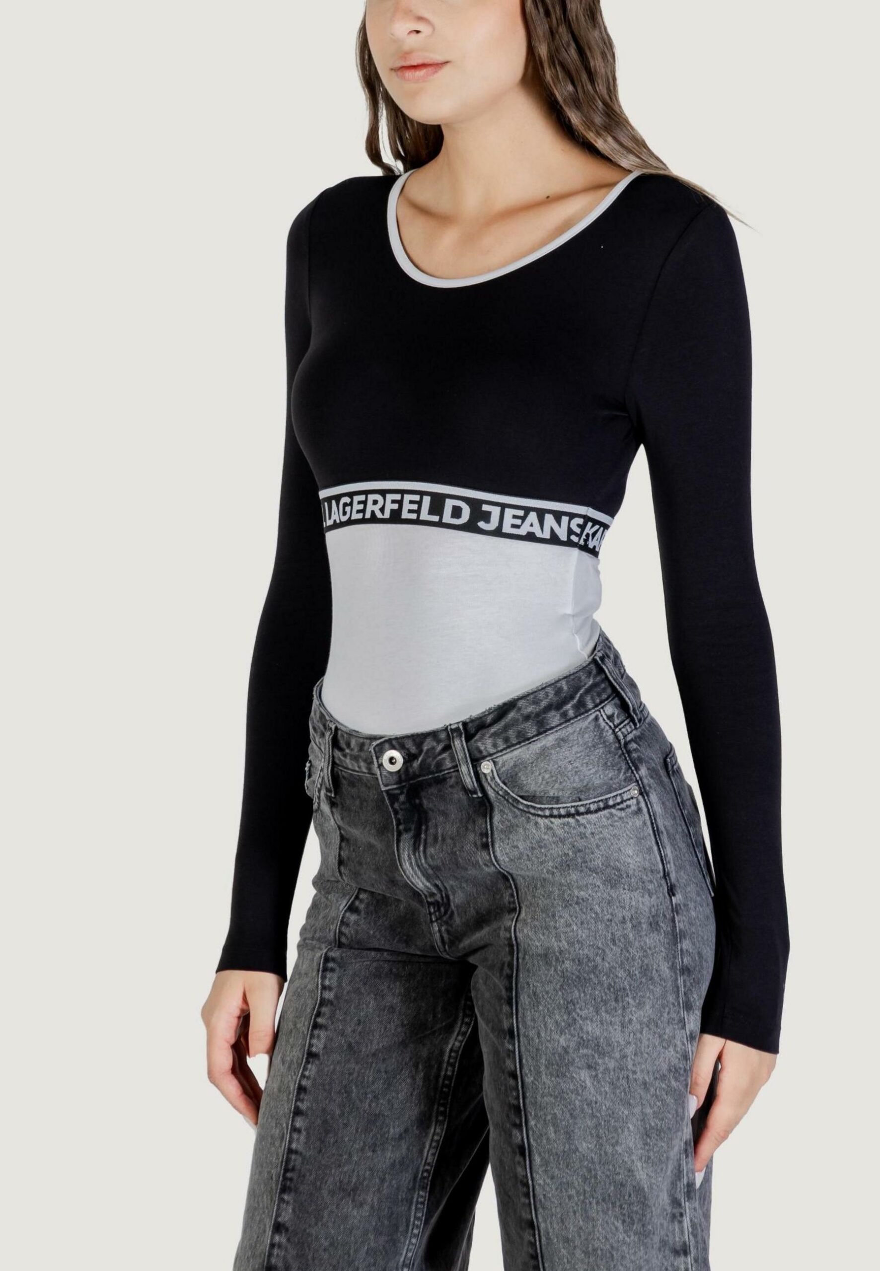 Body Karl Lagerfeld Jeans klj blocked body Black-White | A3W17045 ...