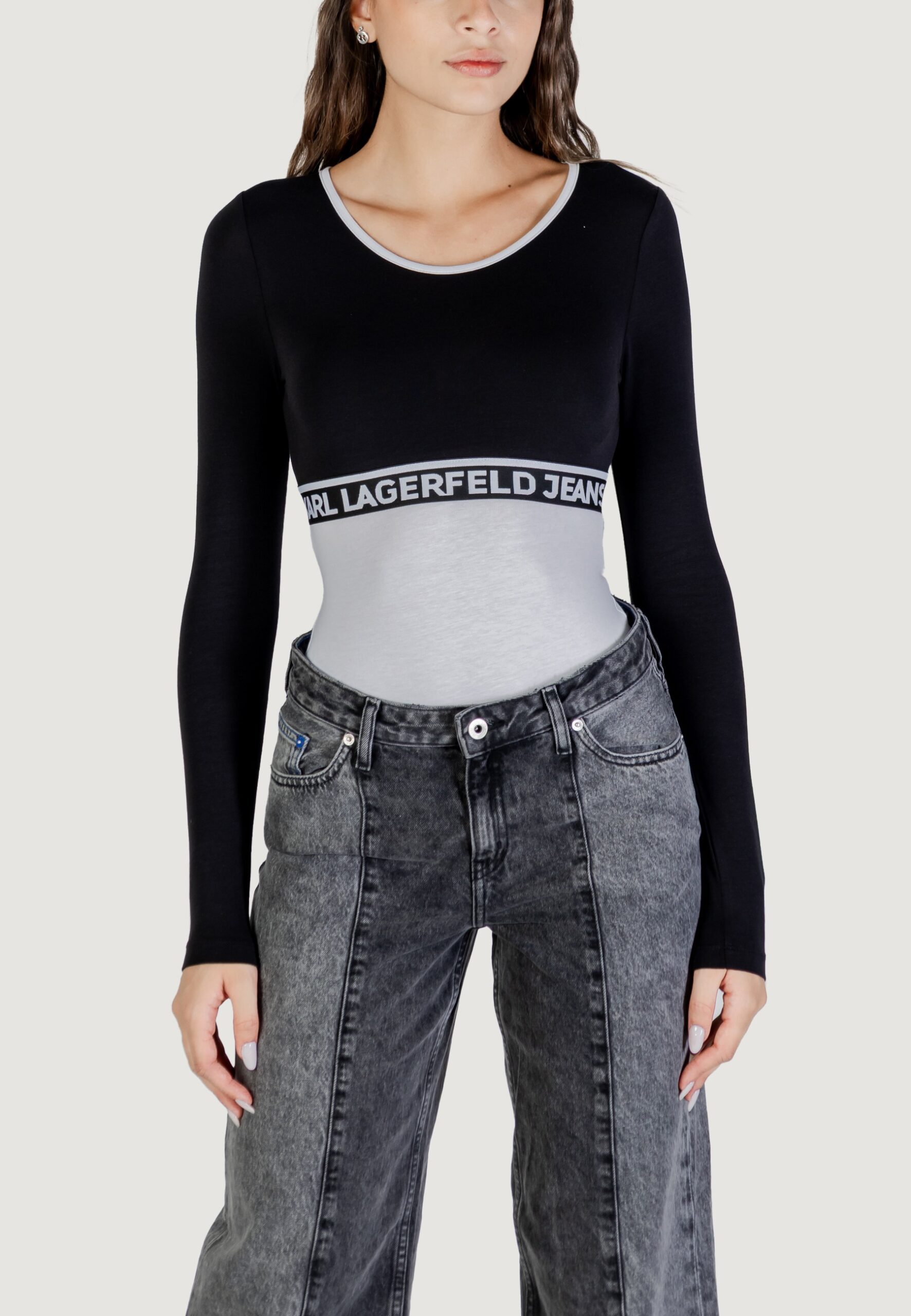 Body Karl Lagerfeld Jeans klj blocked body Black-White | A3W17045 ...